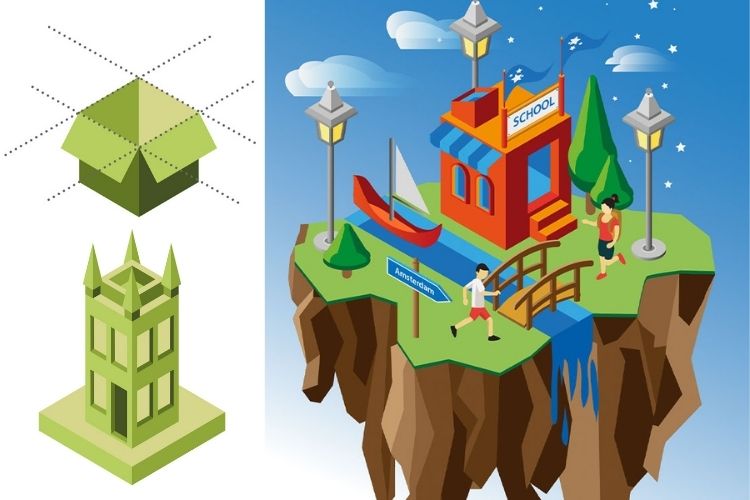 Isometrische illustraties in Adobe Illustrator | Online Leren | Soofos